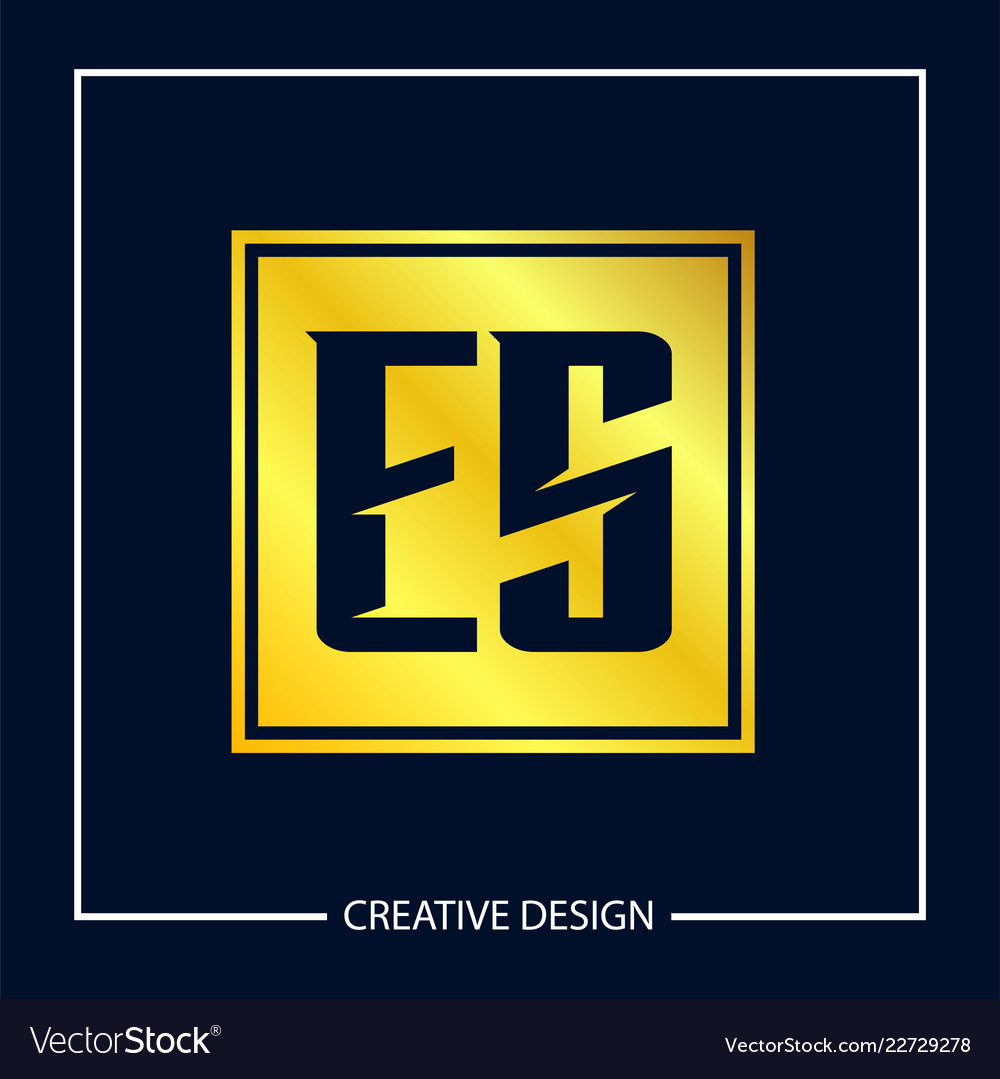 Initial letter es logo template design Royalty Free Vector