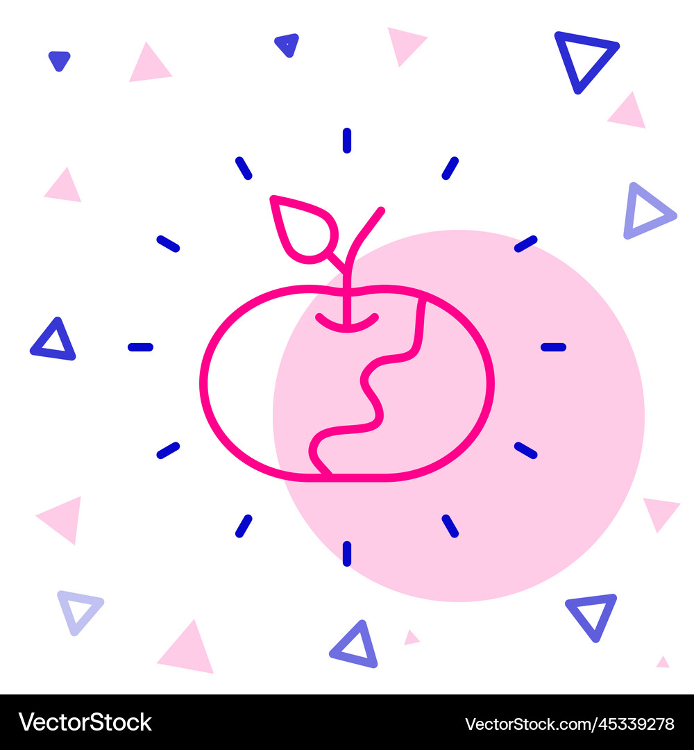 Line poison apple icon isolated on white Vector Image