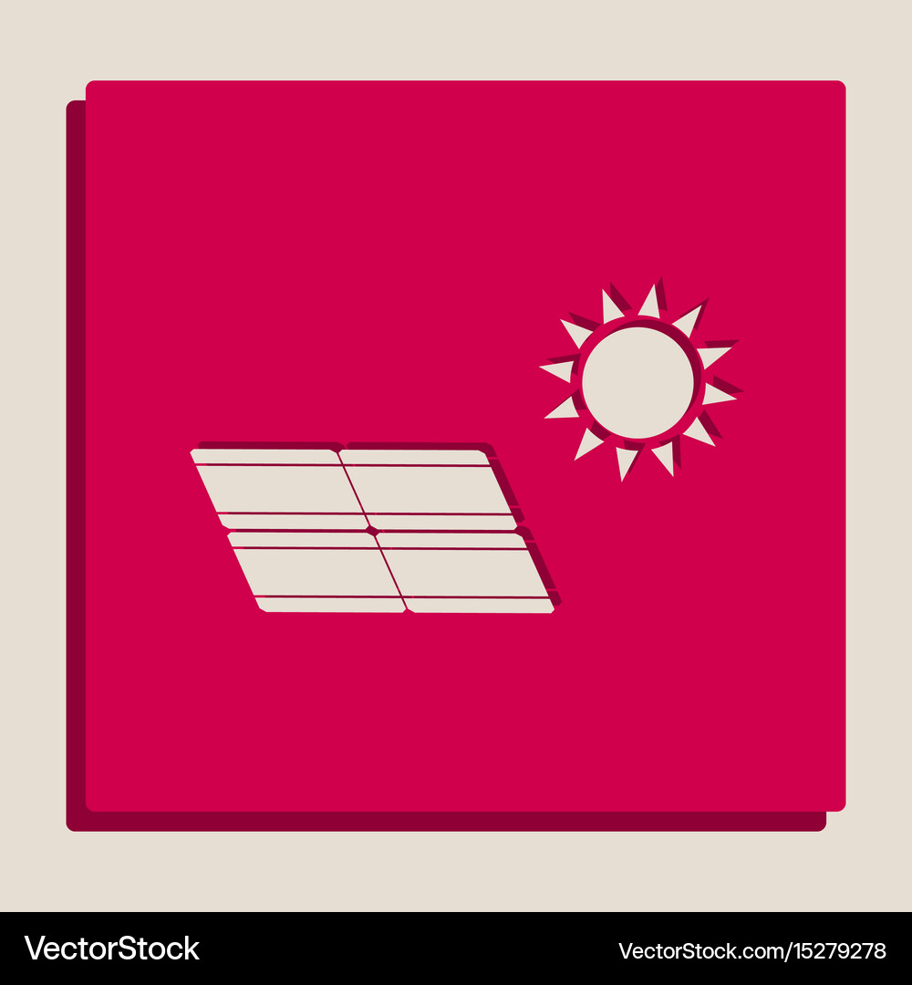 Solar energy panel eco trend concept sign Vector Image