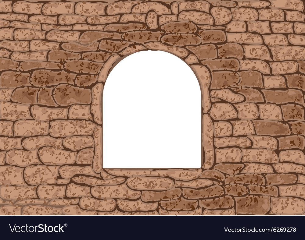 Stone window Royalty Free Vector Image - VectorStock