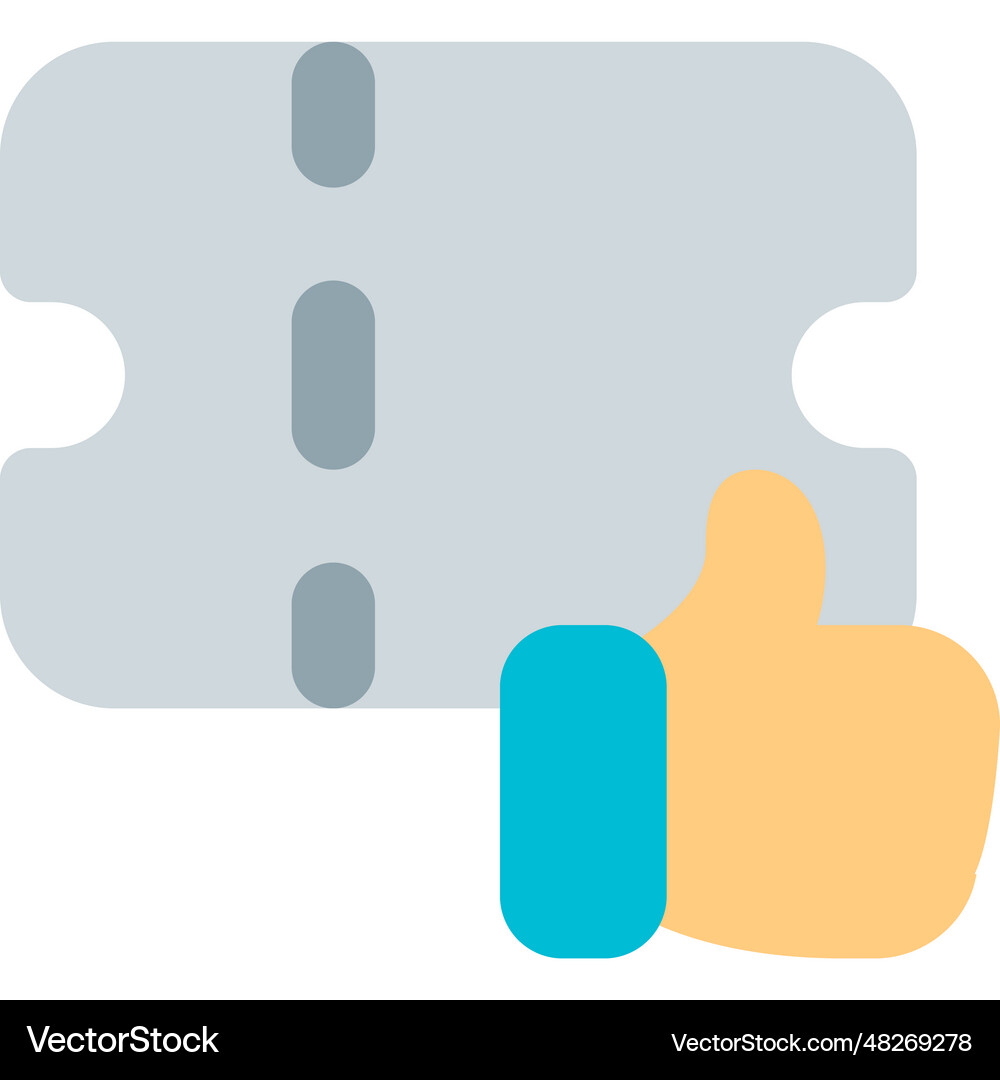 Voucher ticket approved during billing Royalty Free Vector