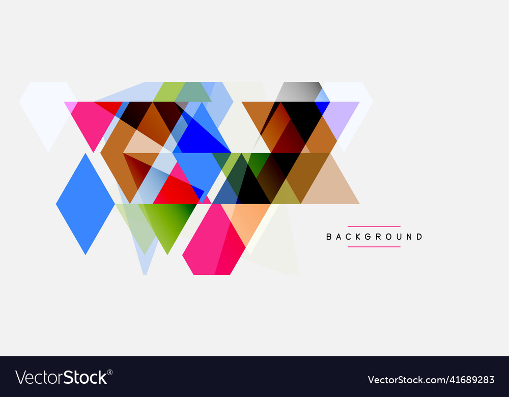 Color triangles composition geometric abstract Vector Image