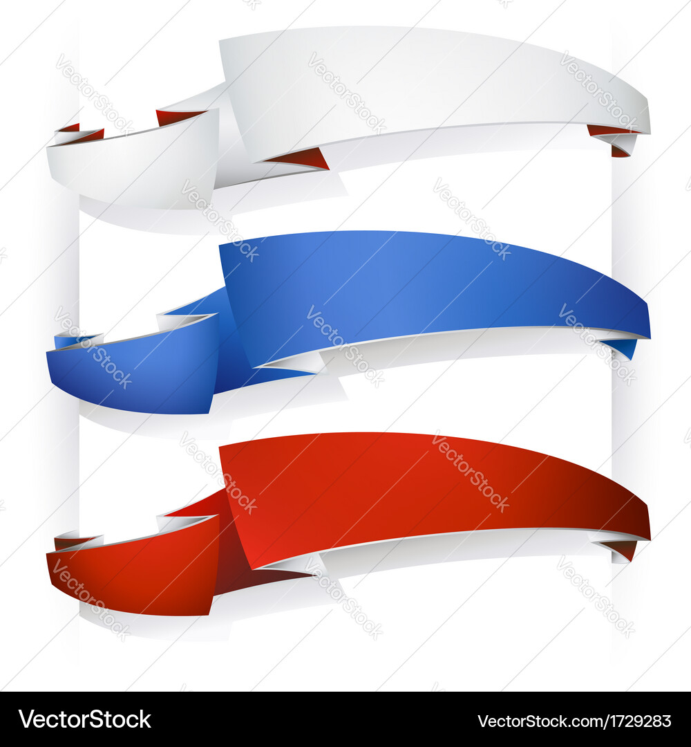 Colorful Ribbon Banners Royalty Free Vector Image