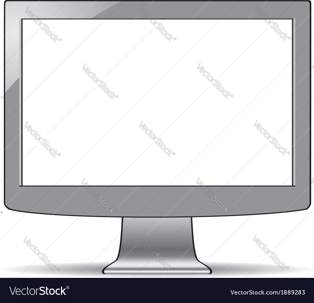 Computer lcd screen Royalty Free Vector Image - VectorStock