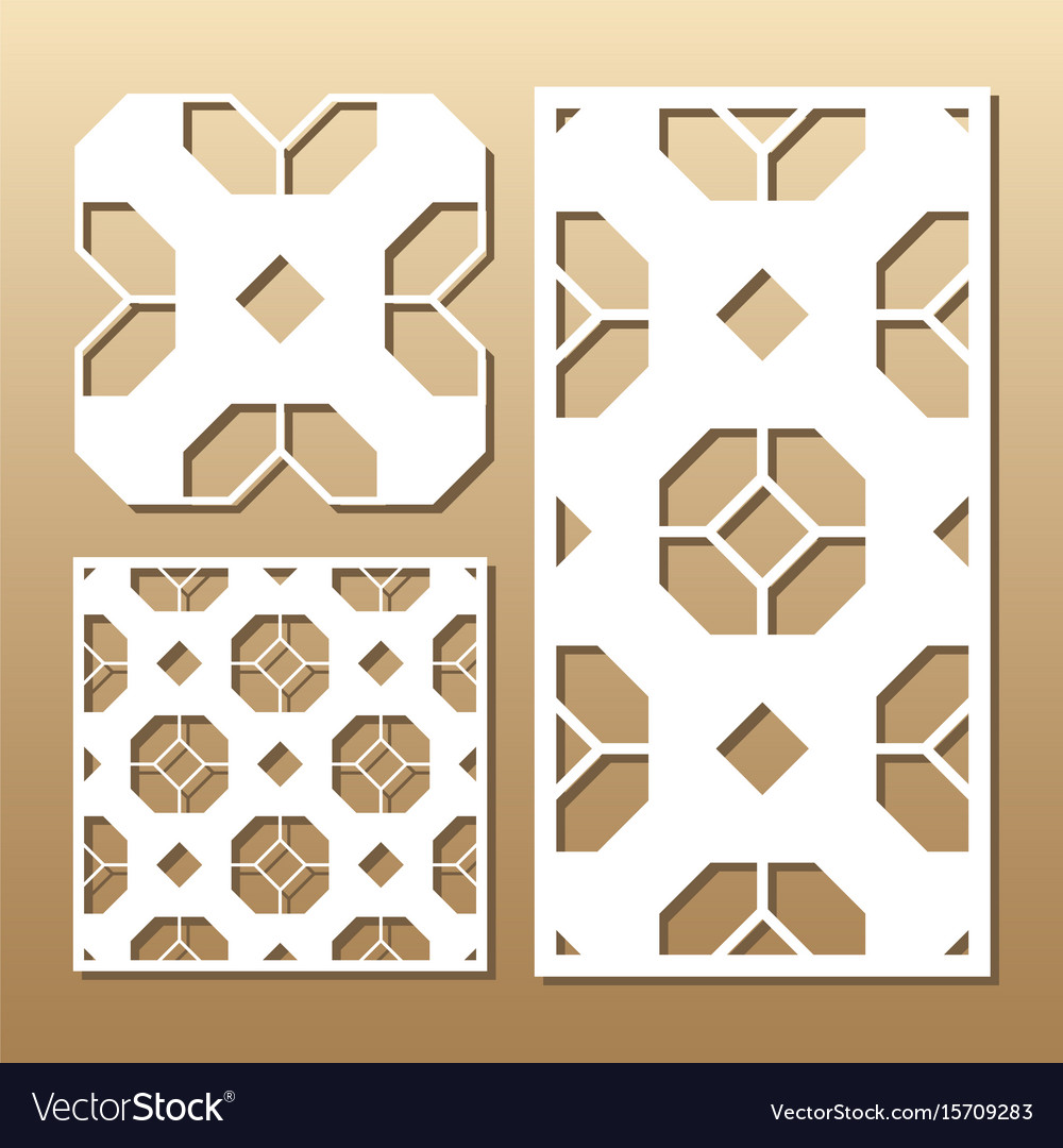 Laser cut panel Royalty Free Vector Image - VectorStock