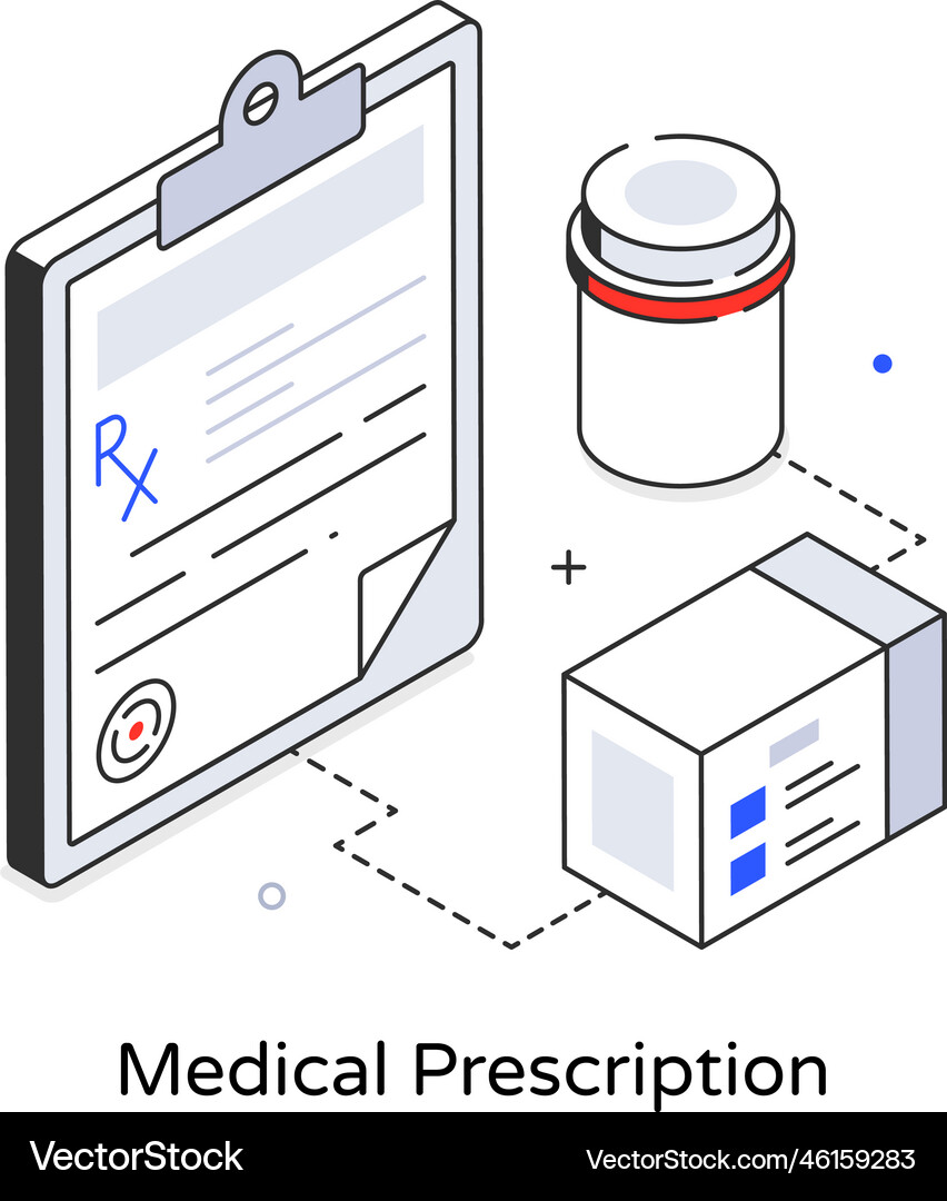 Medical prescription Royalty Free Vector Image