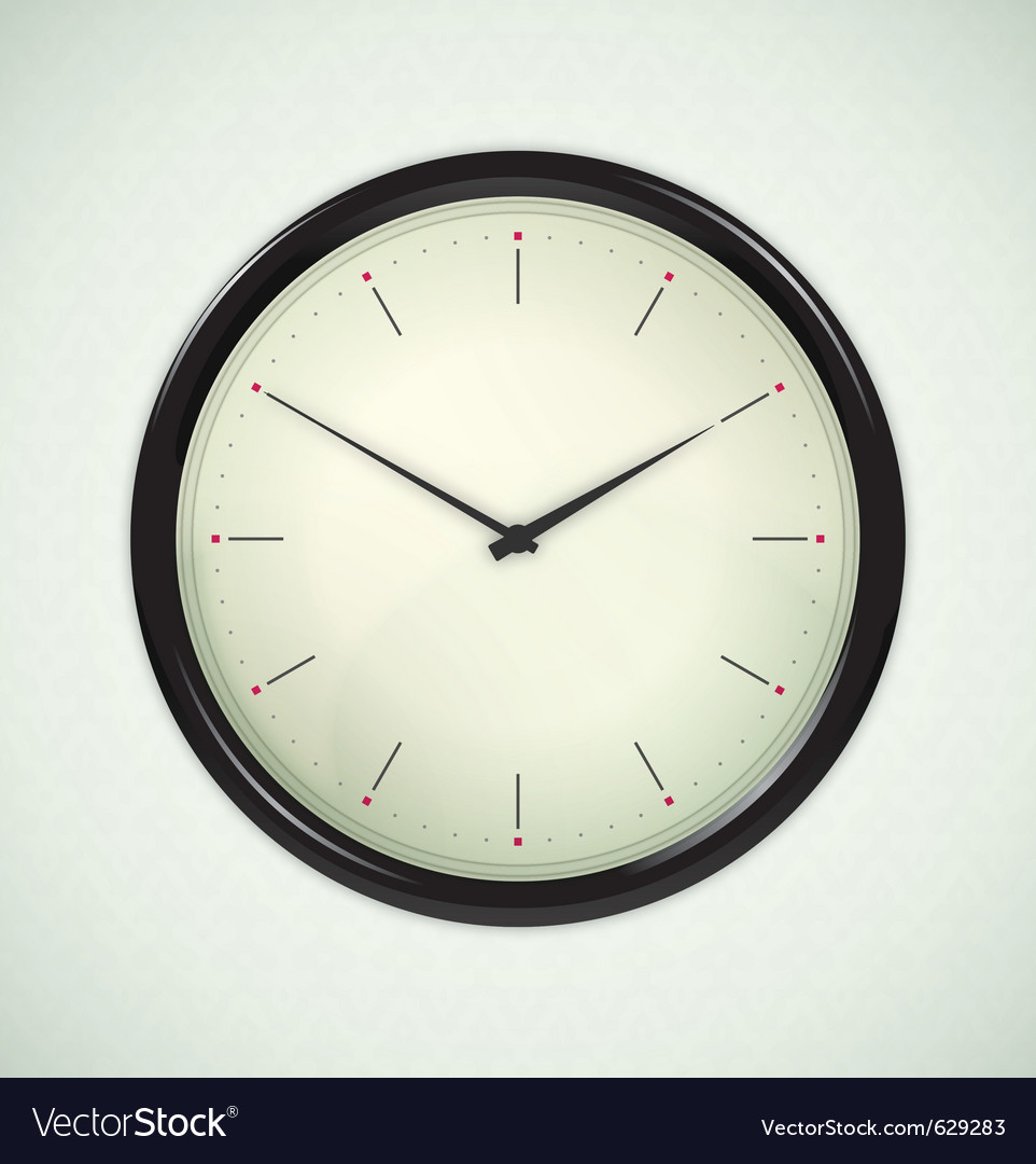 Office clock Royalty Free Vector Image - VectorStock