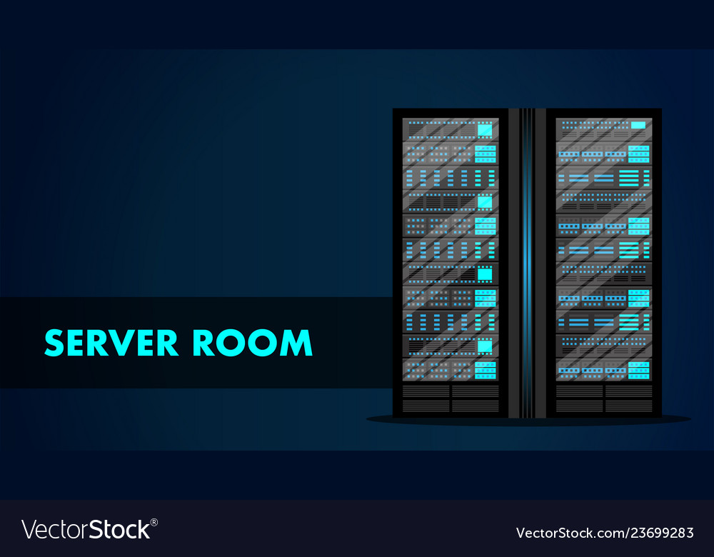 Server room concept web hosting center data bank Vector Image