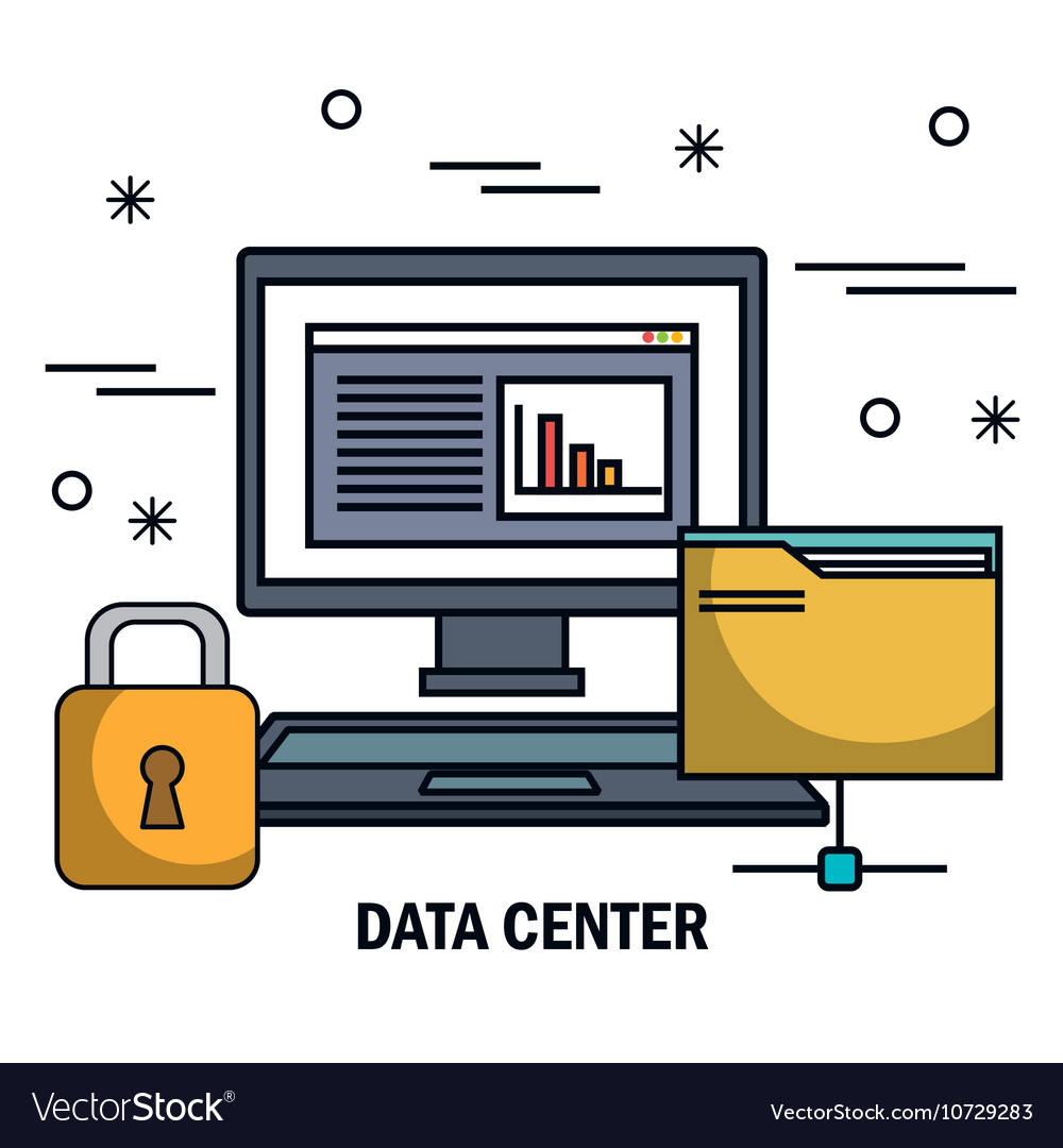 Technology secure document archive isolated Vector Image