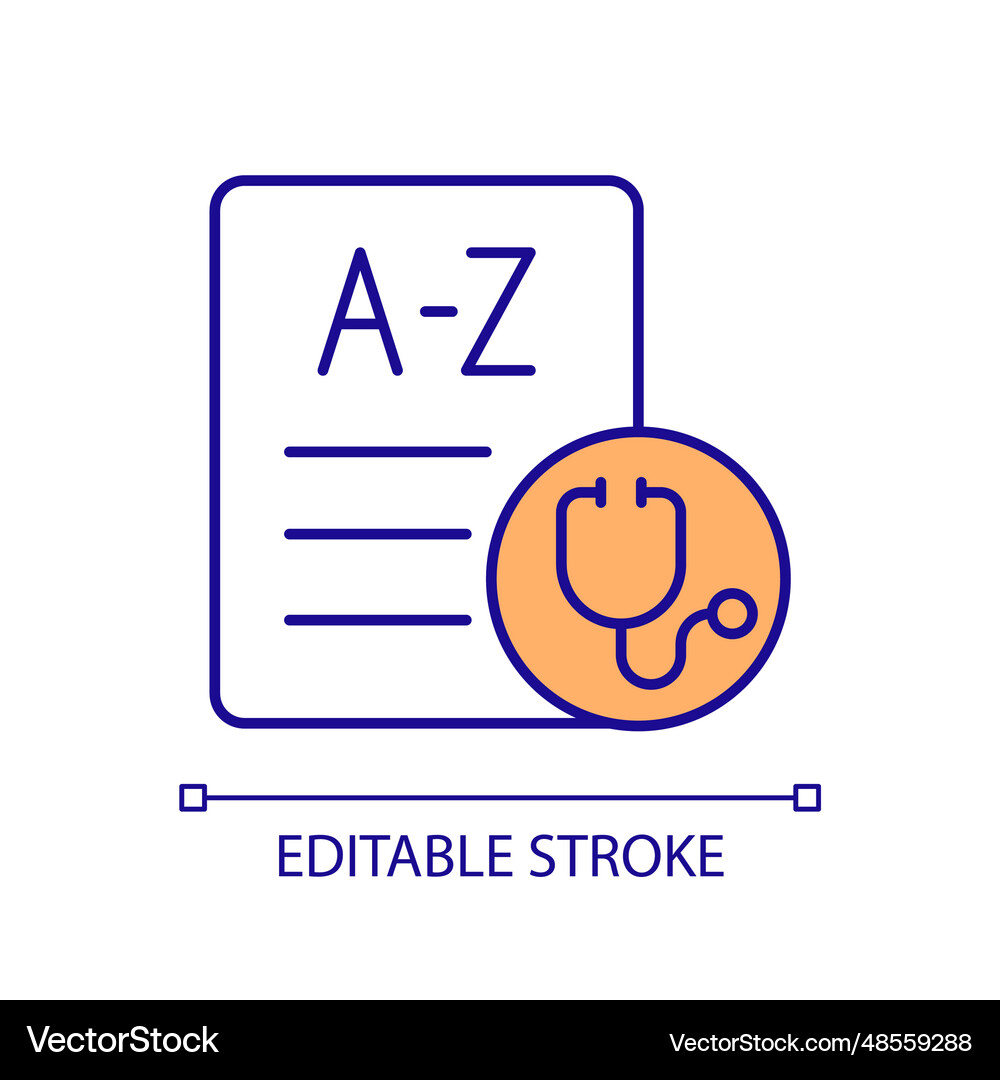 2d thin linear colorful vocabulary standards icon Vector Image