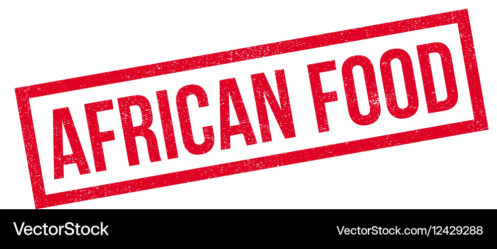 African Food rubber stamp Royalty Free Vector Image