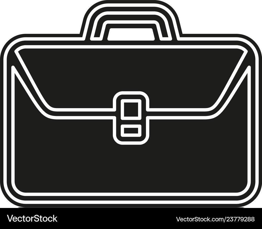 Business portfolio office suitcase - briefcase Vector Image