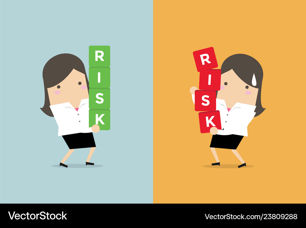 Businesswoman risk management Royalty Free Vector Image