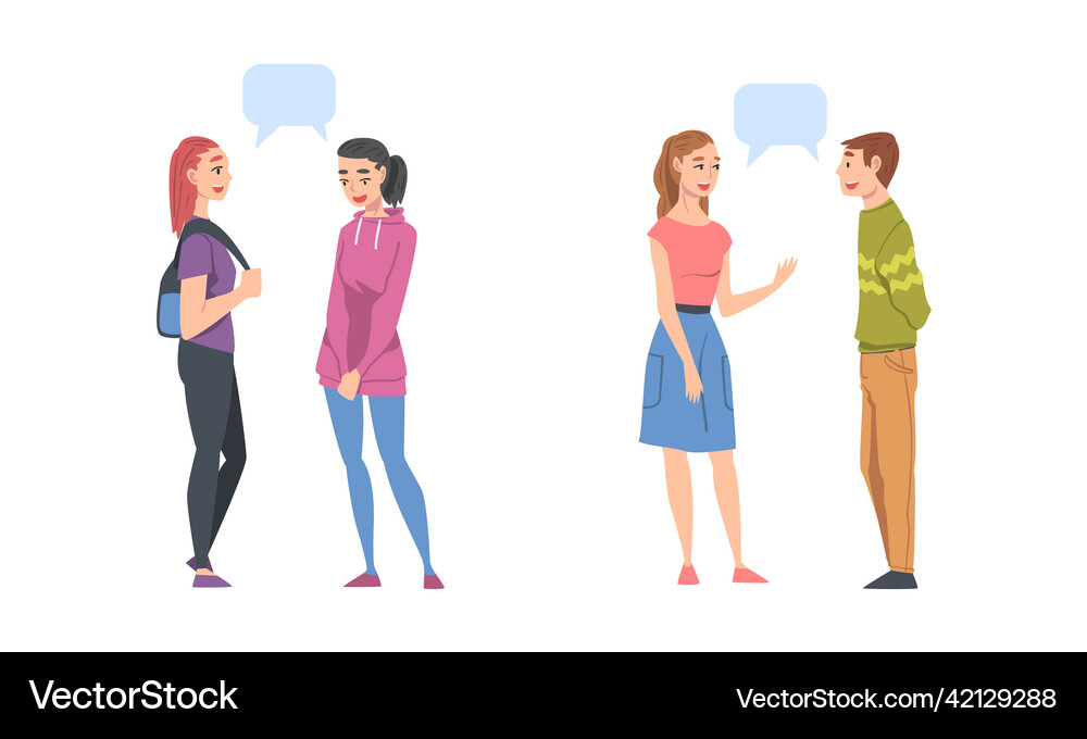 Communicating people friends colleagues Royalty Free Vector
