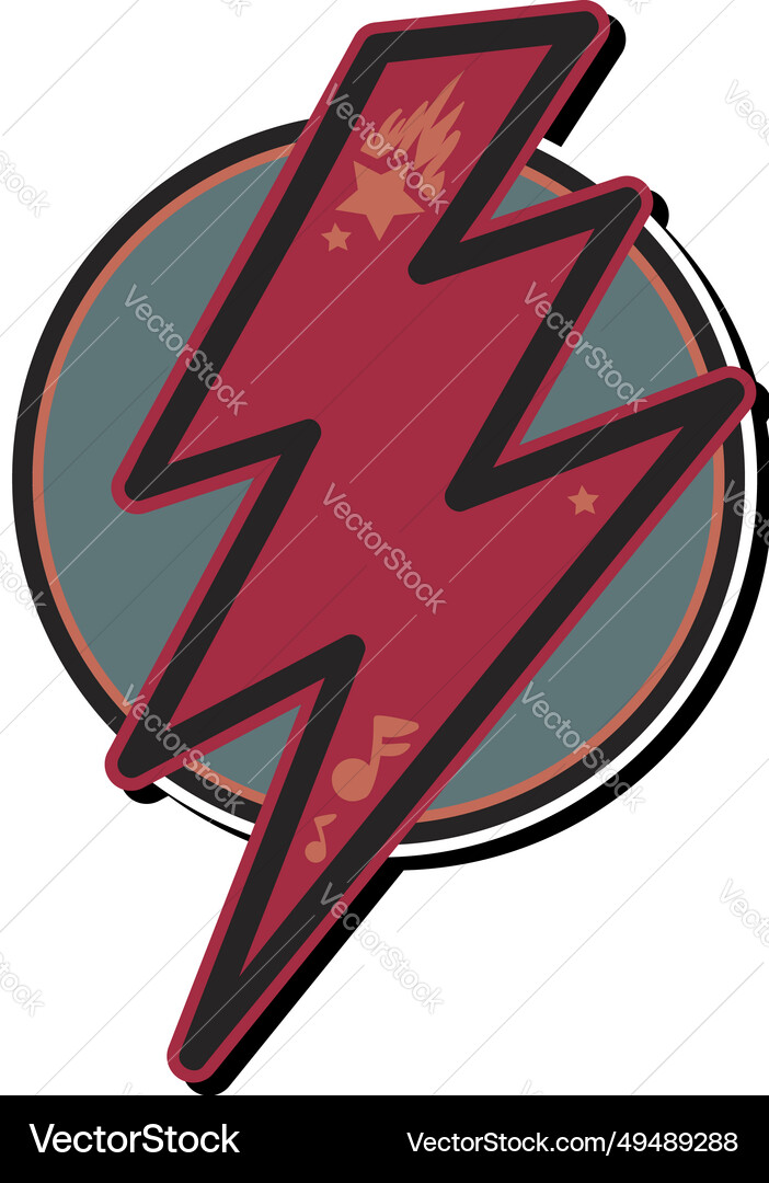Electric lightning discharge emblem logotype Vector Image