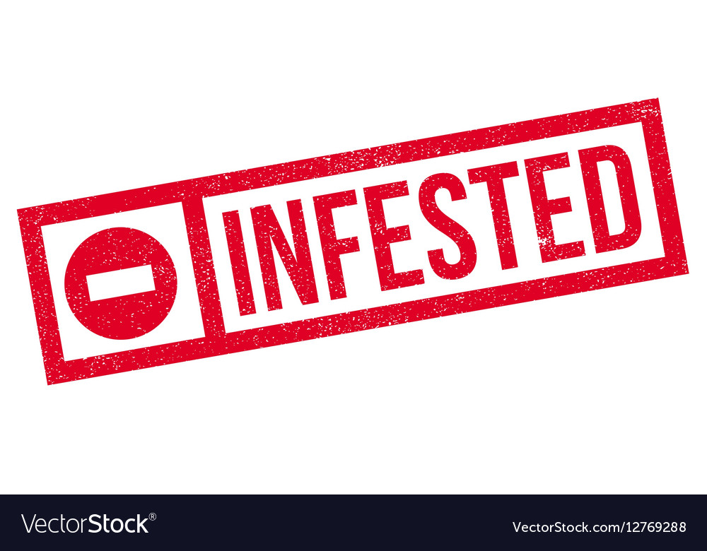 Infested rubber stamp Royalty Free Vector Image