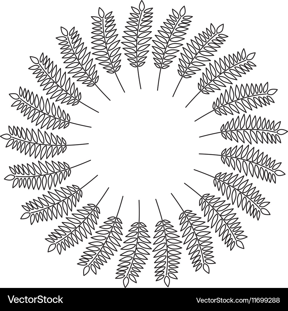 Isolated leaves crown decoration design Royalty Free Vector