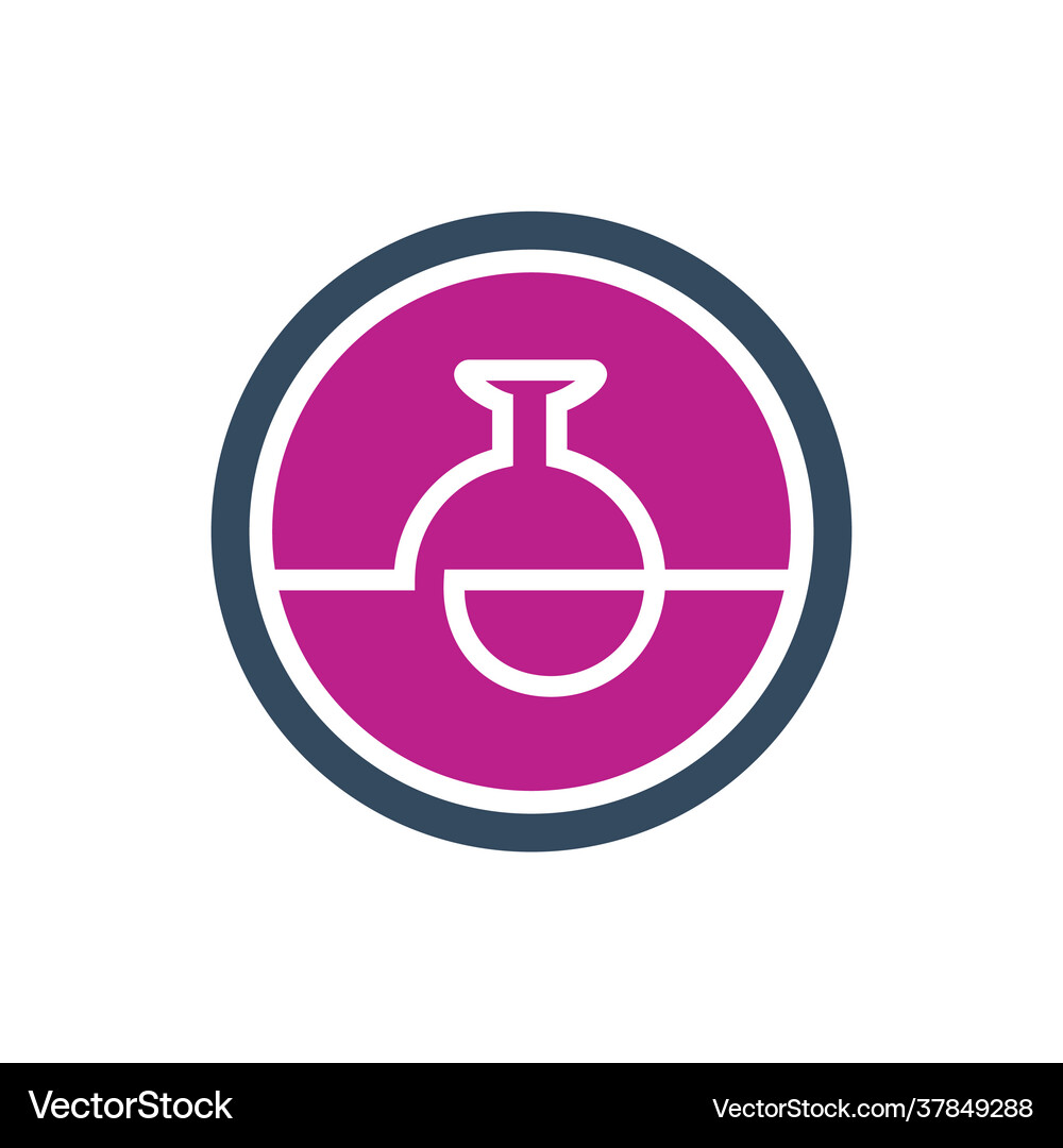Lab science logo template medical laboratory icon Vector Image