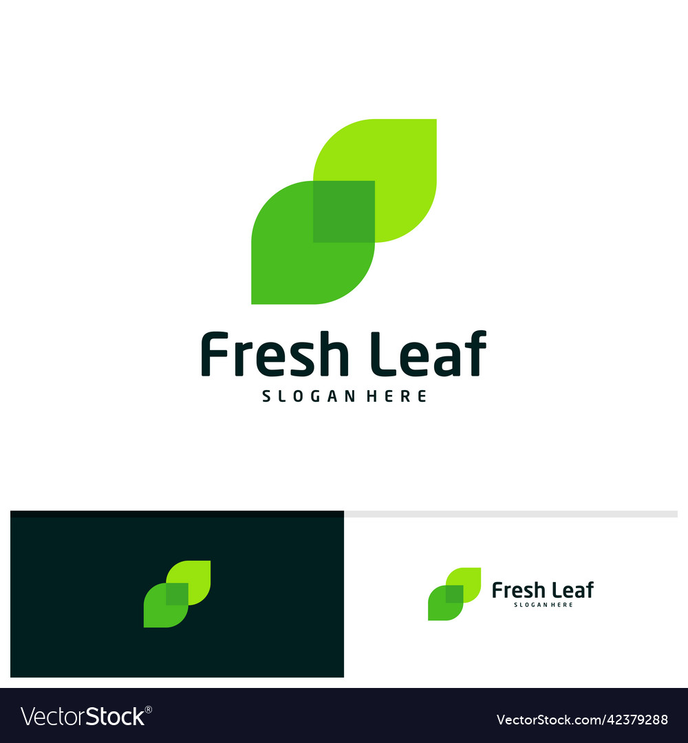 Leaf logo template creative design Royalty Free Vector Image