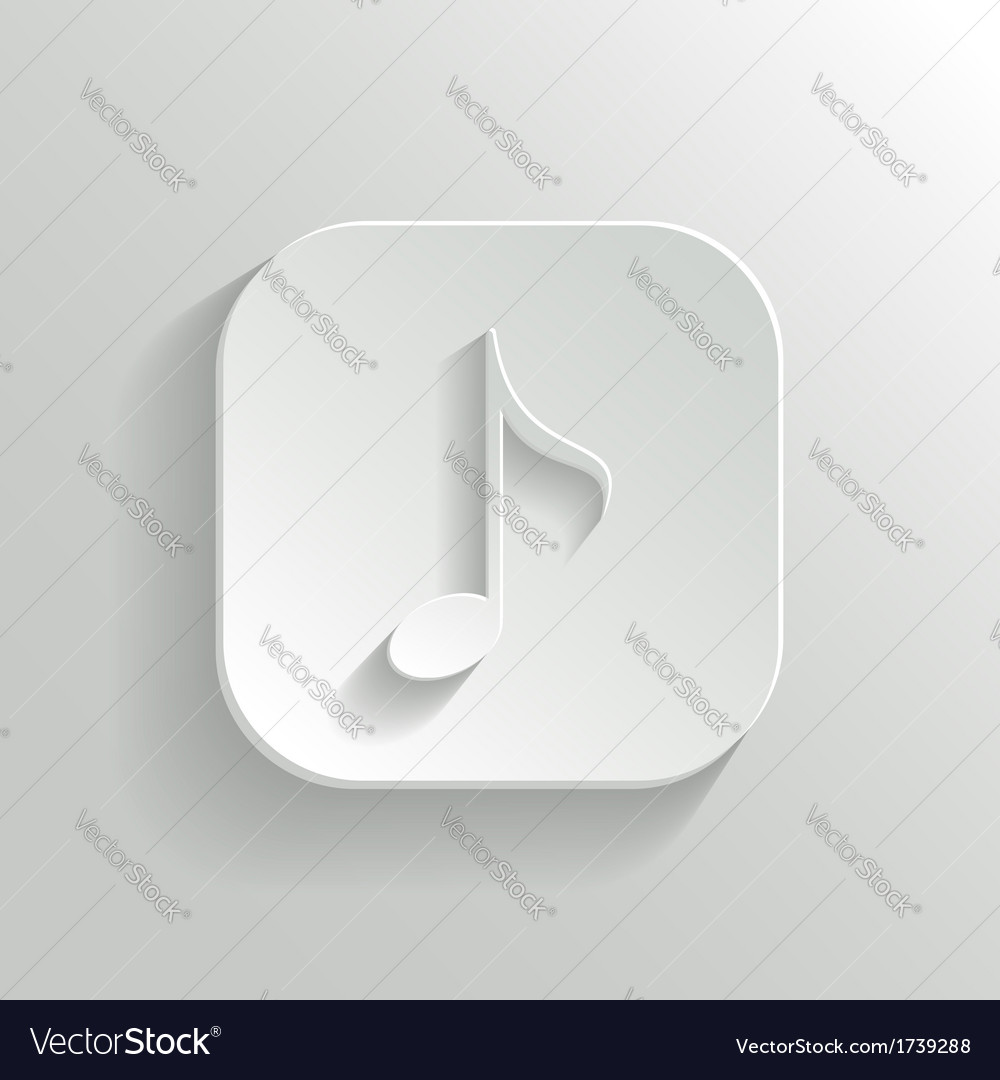 Note icon - white app button Royalty Free Vector Image Note icon - white app button Royalty Free Vector Image