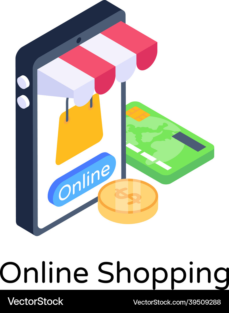 Online shopping Royalty Free Vector Image - VectorStock