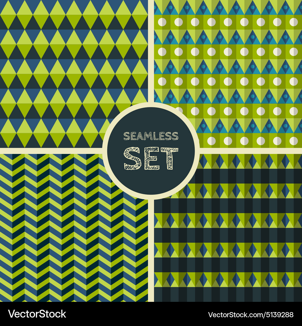 Set of four seamless background Royalty Free Vector Image