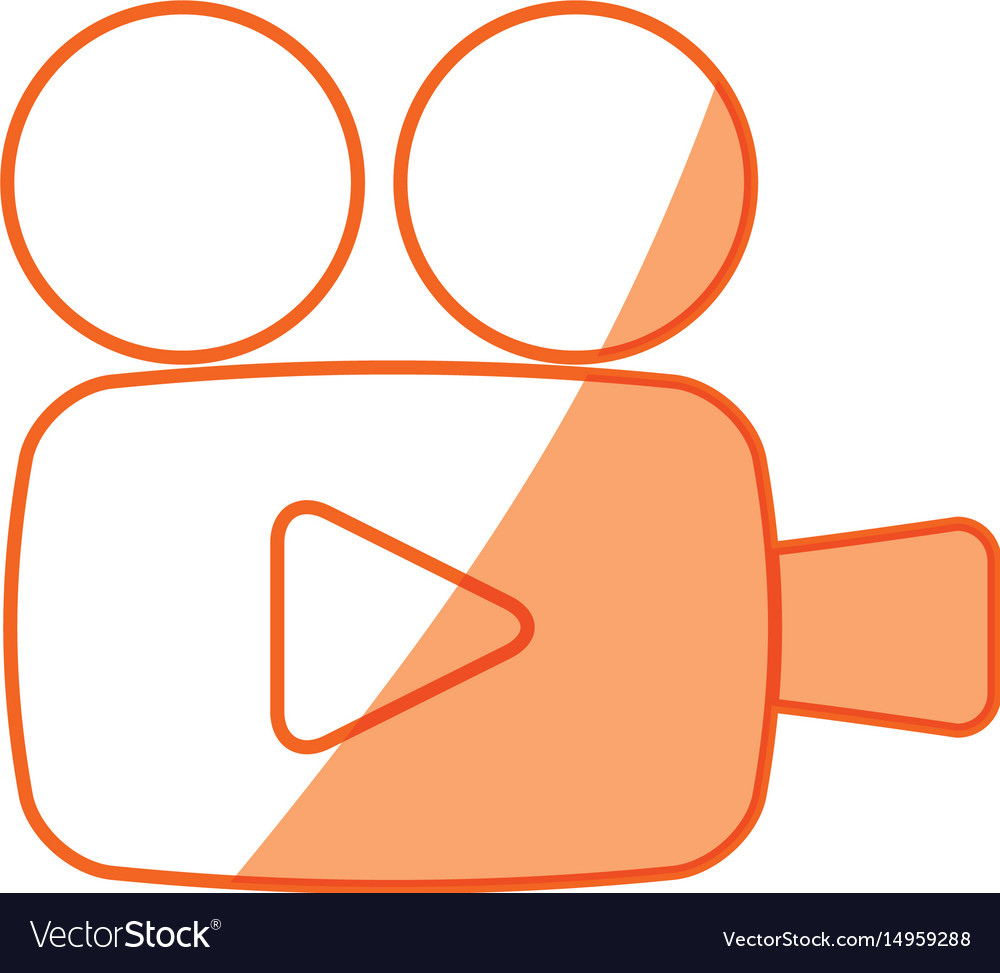 Silhouette camcorder symbol icon design Royalty Free Vector