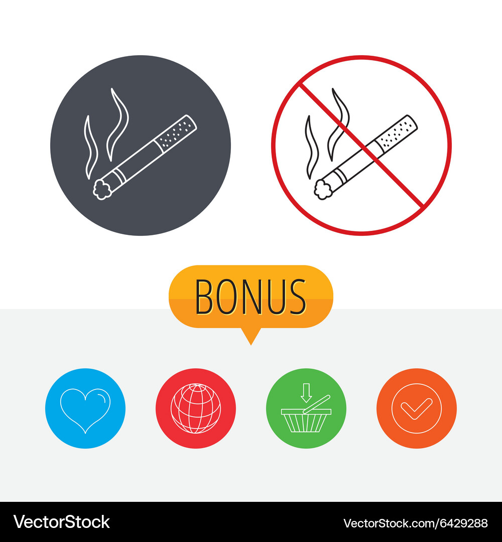 Smoking allowed icon yes smoke sign Royalty Free Vector