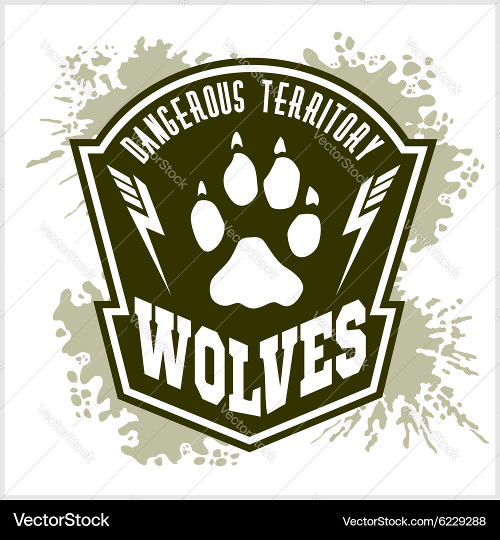 Wolves - military label badges and design Vector Image