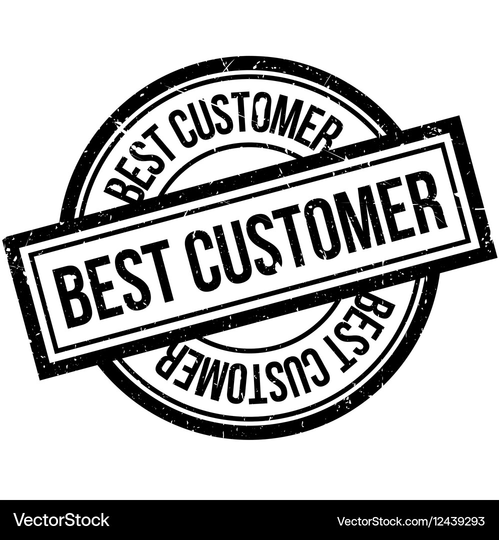 Best customer rubber stamp Royalty Free Vector Image
