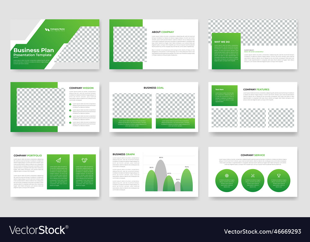 Creative business powerpoint presentation slides Vector Image