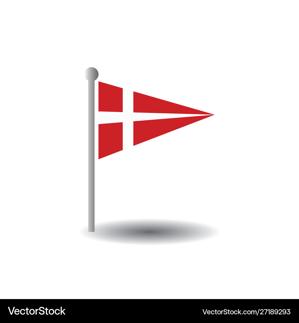 Denmark flag colors and proportion national Vector Image