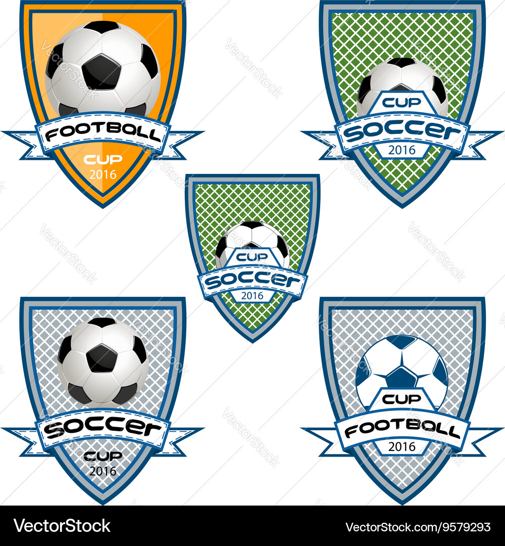 Football Team & Cup Logos Royalty Free Vector Image