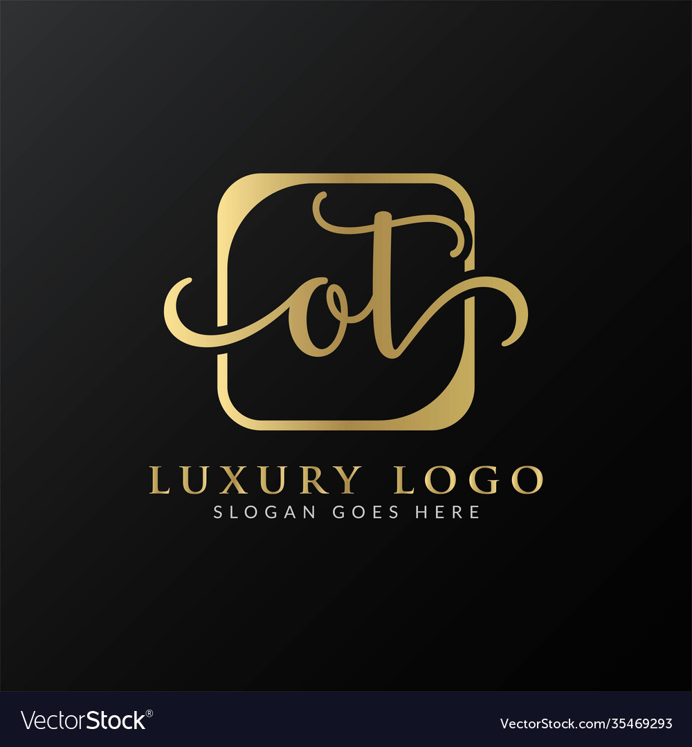 Initial simple letter ot logo design template Vector Image