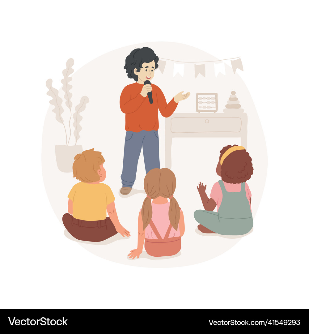 Presentation of a topic isolated cartoon Vector Image