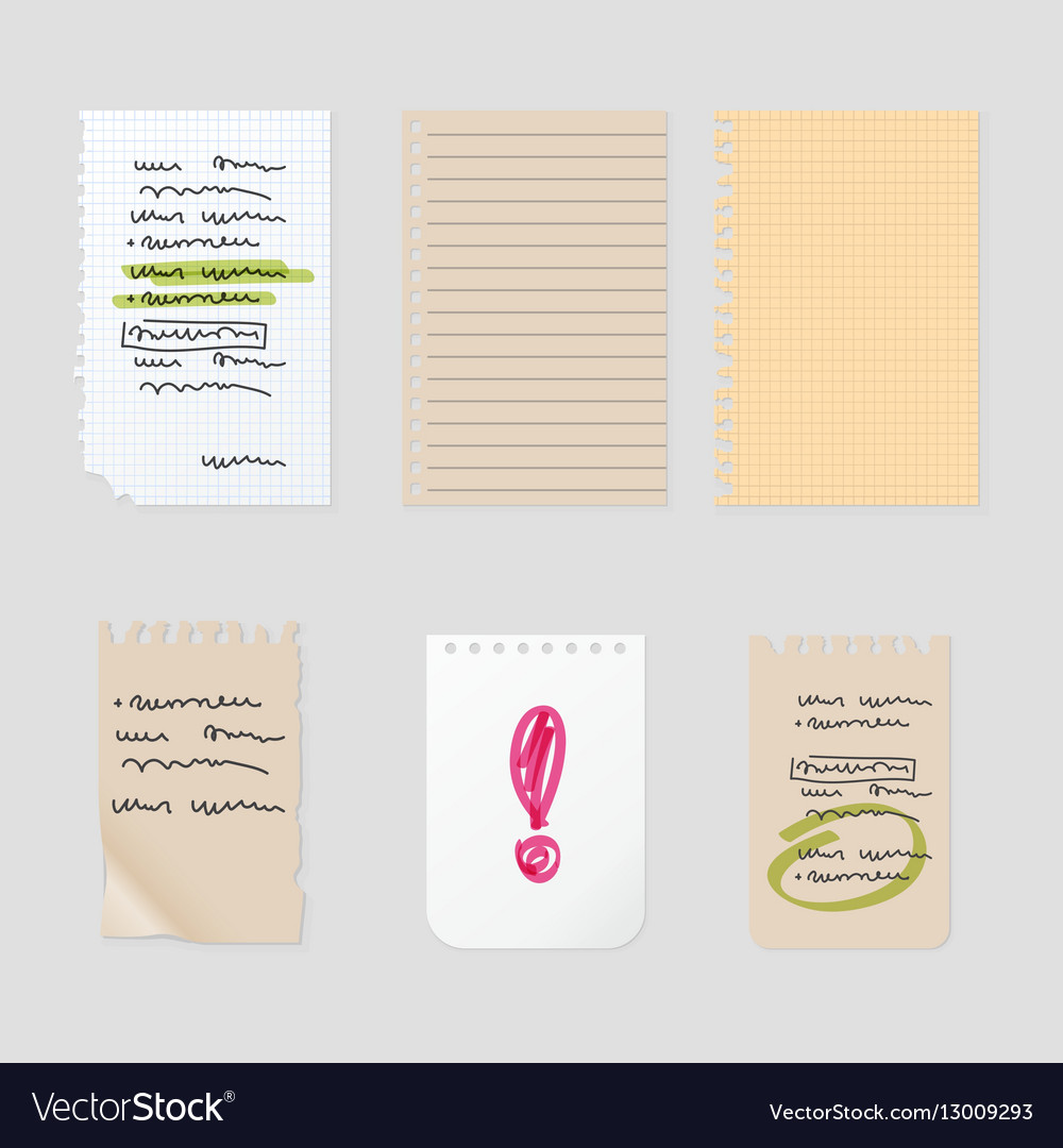 Sticker notes Royalty Free Vector Image - VectorStock