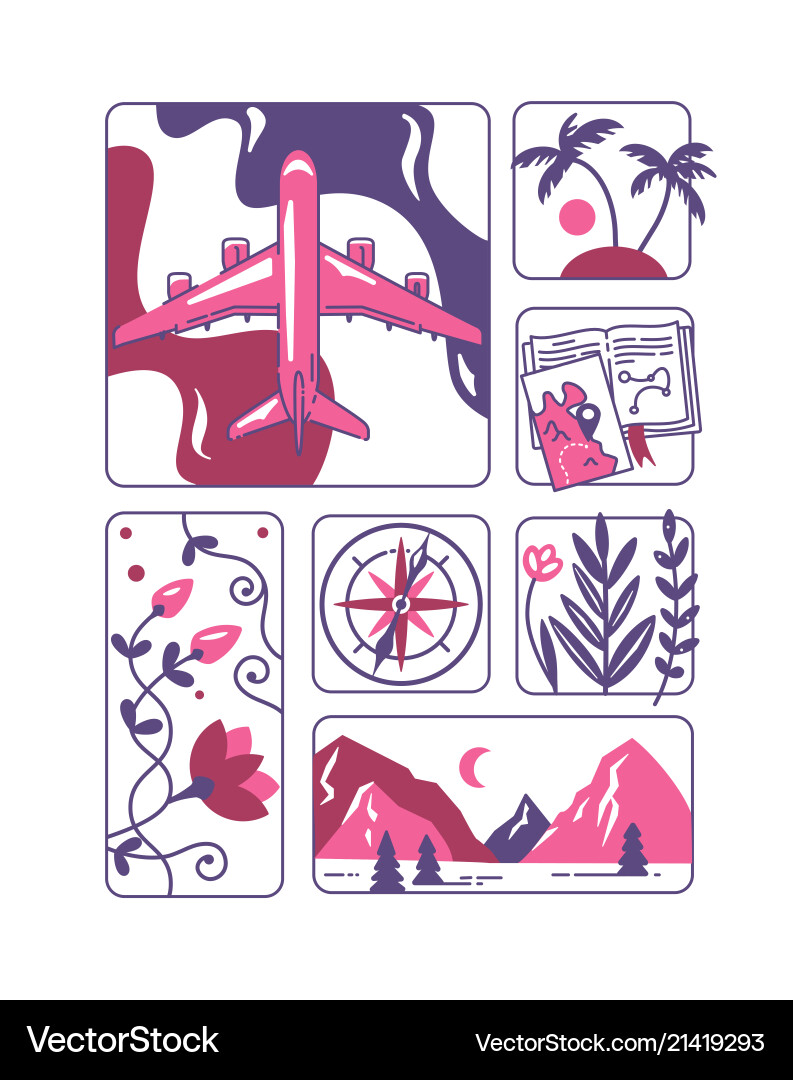 Travel and adventure concept Royalty Free Vector Image