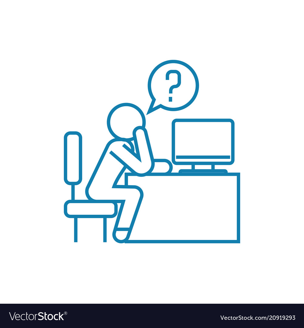 Working issue linear icon concept issue Royalty Free Vector