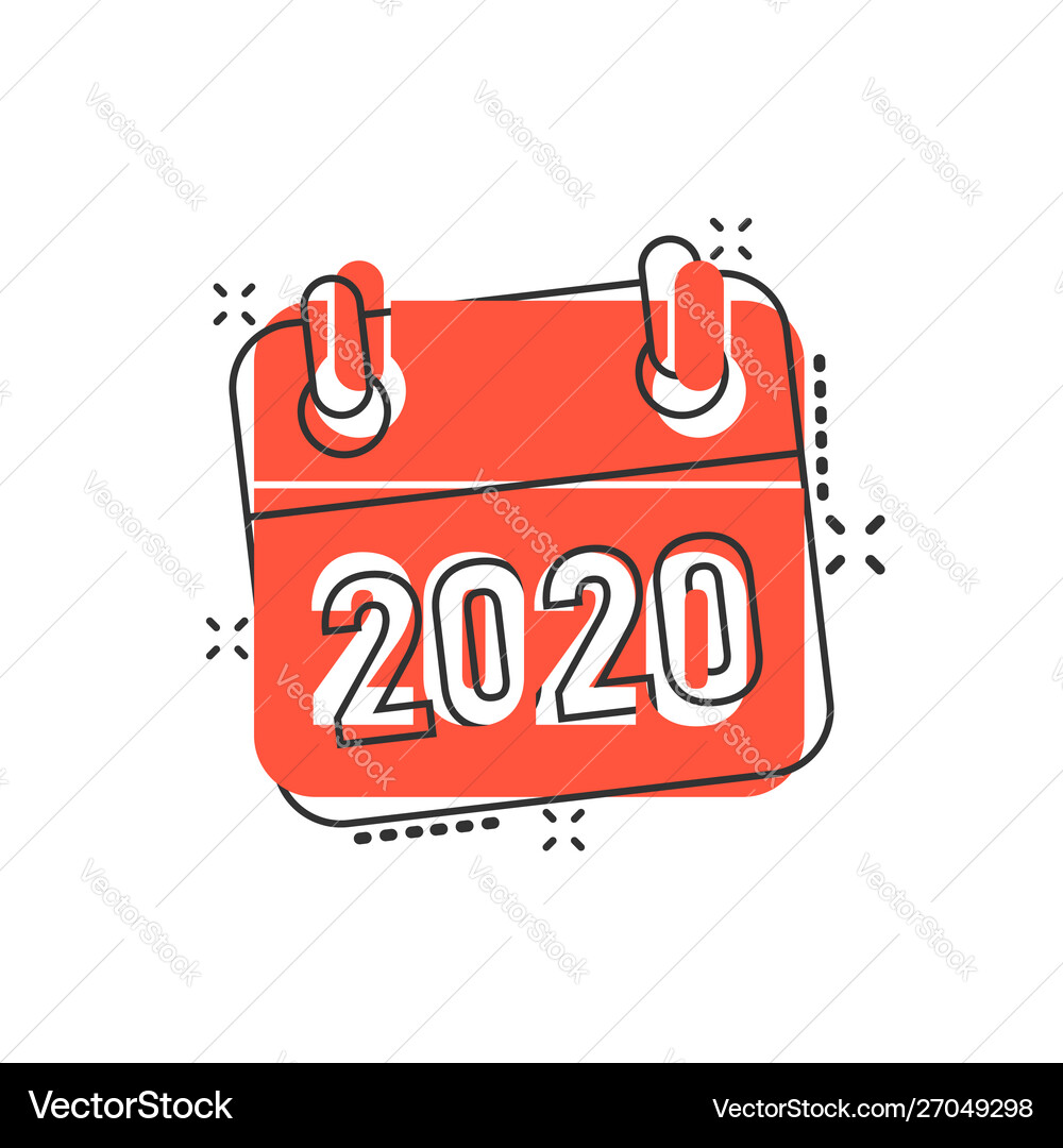 Calendar organizer icon in comic style Royalty Free Vector