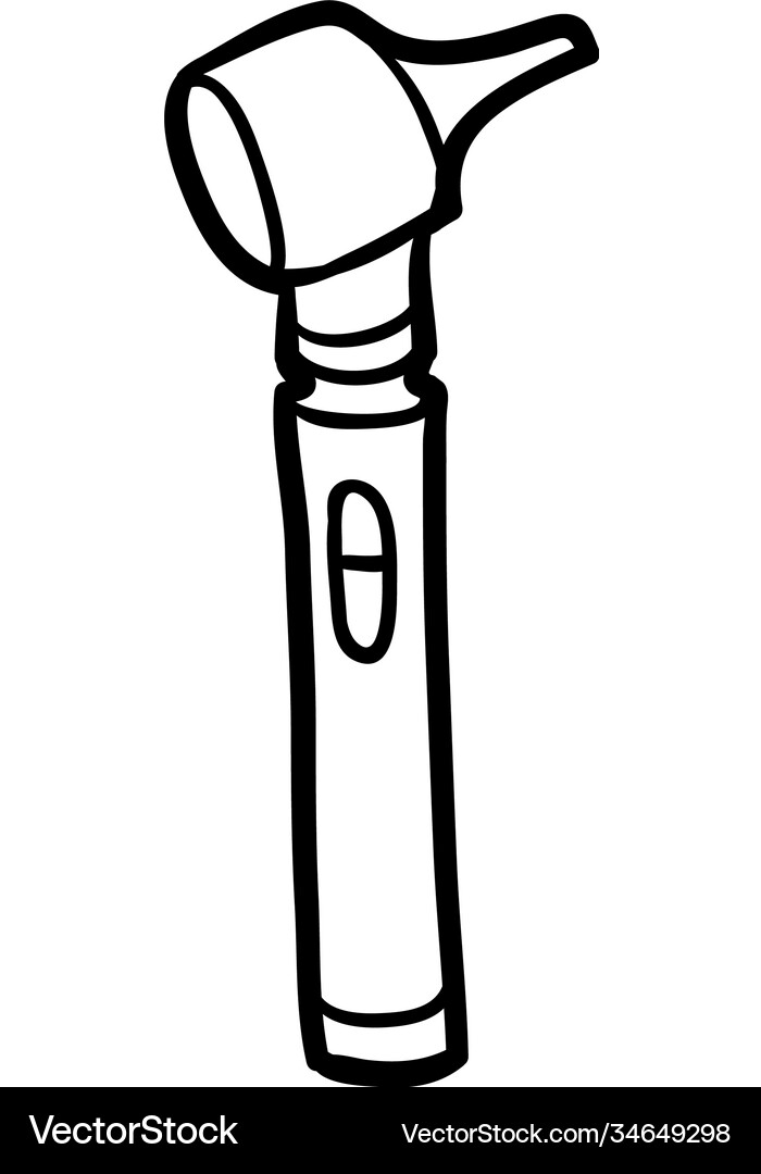 Coloring book otoscope Royalty Free Vector Image