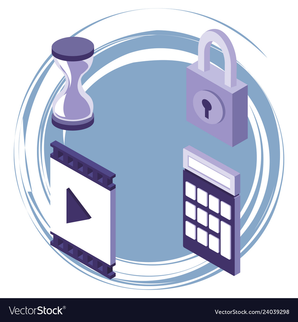 Informatic items internet Royalty Free Vector Image