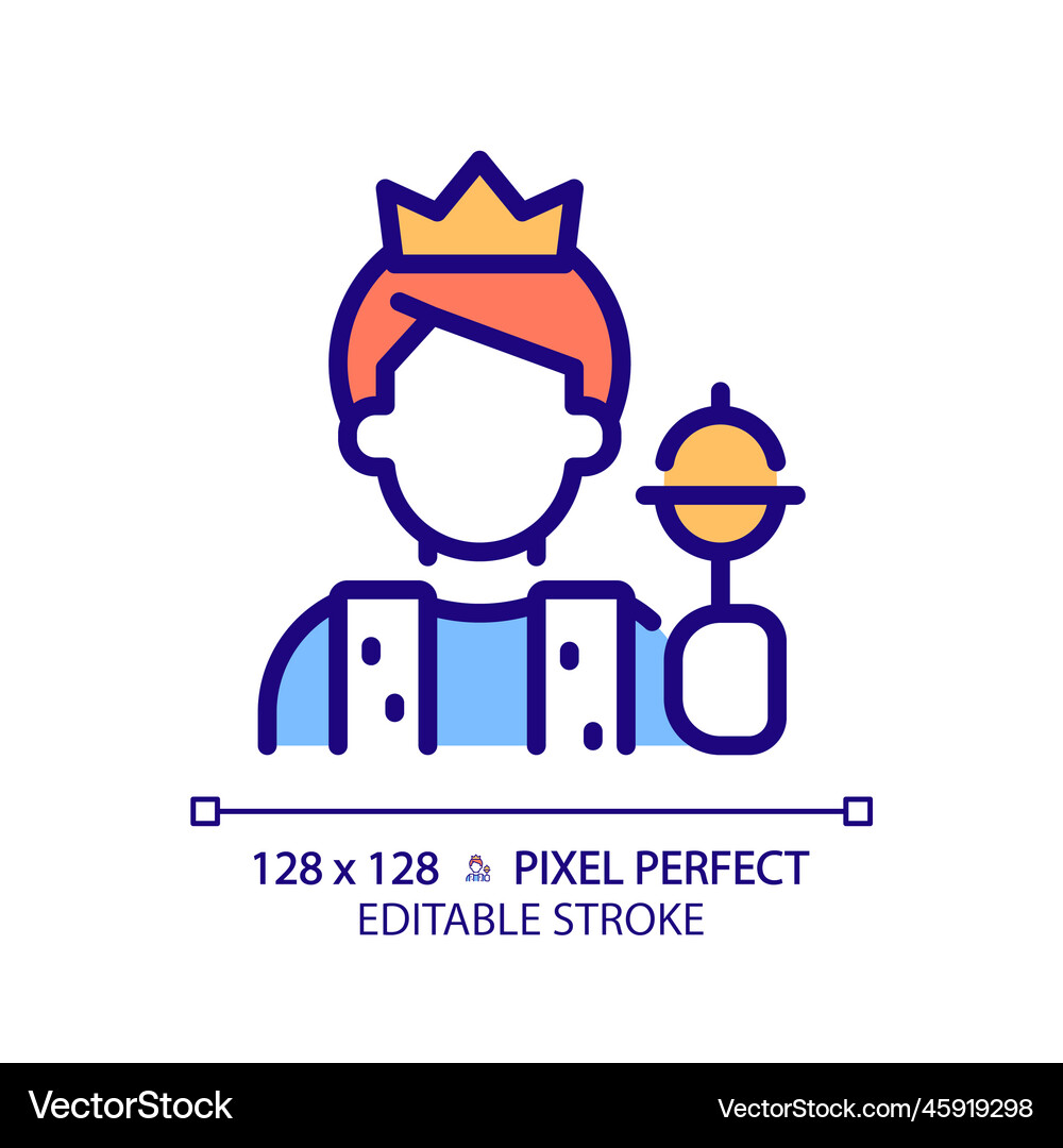 Ruler pixel perfect rgb color icon Royalty Free Vector Image