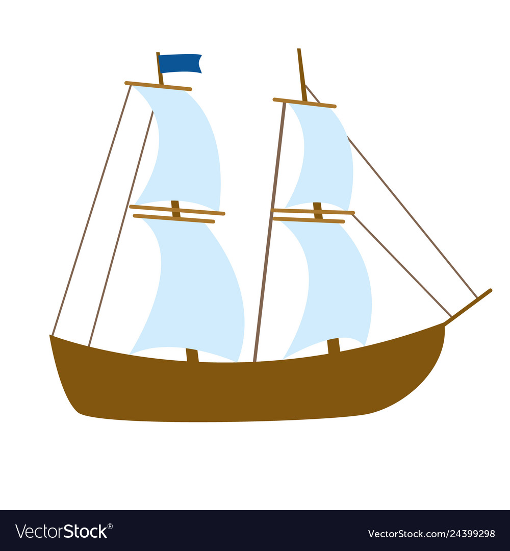 Ship flat Royalty Free Vector Image - VectorStock