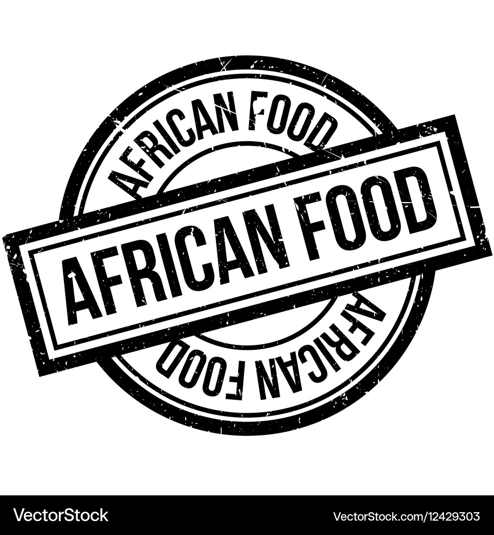 African food rubber stamp Royalty Free Vector Image