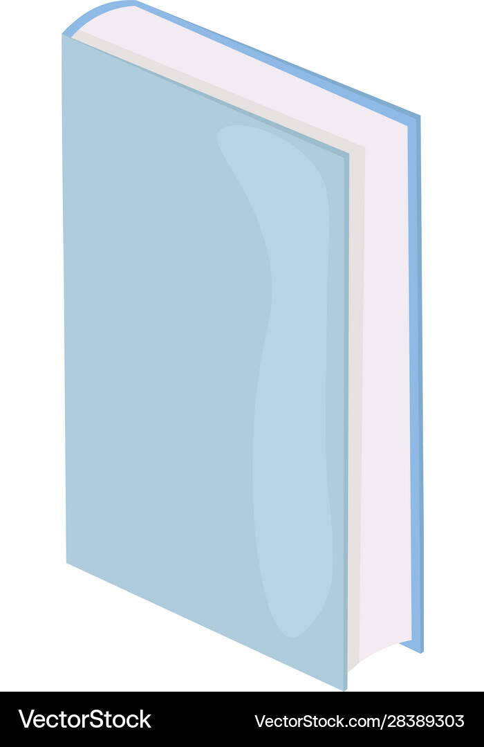 Blue school or home book isolated on white Vector Image