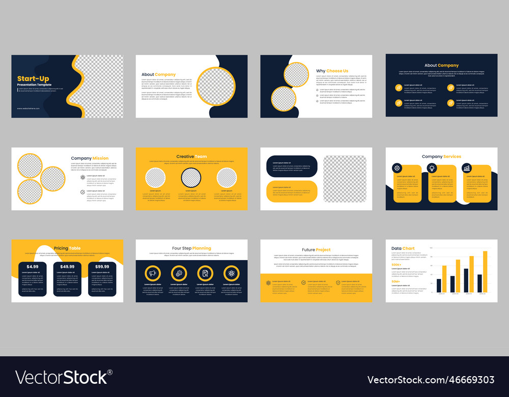 Business powerpoint presentation slides template Vector Image