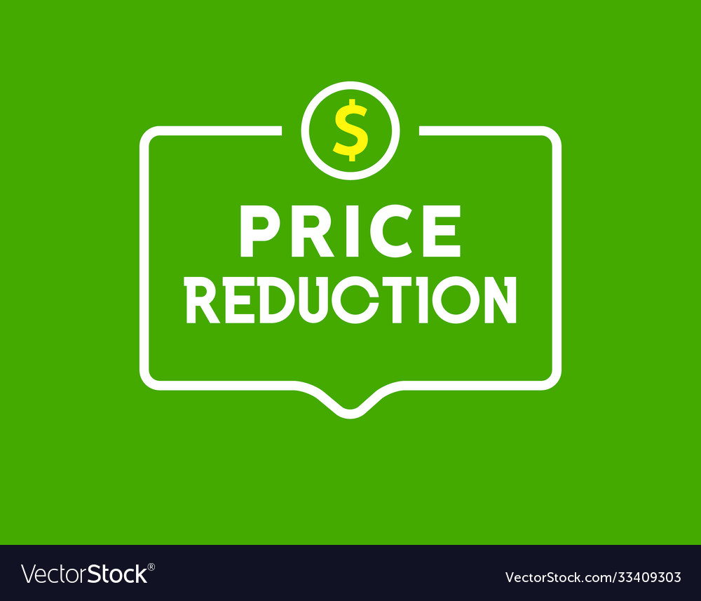 Cost reduction icon dollar price decrease arrow Vector Image