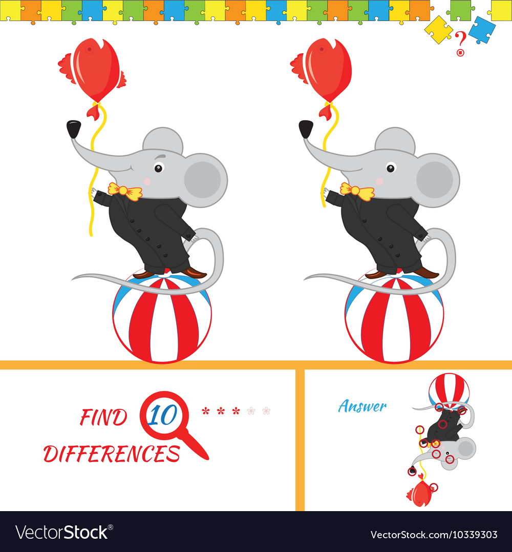 Find ten differences Royalty Free Vector Image