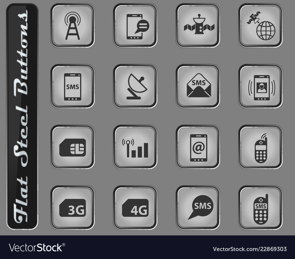 Mobile connection icon set Royalty Free Vector Image Mobile connection icon set Royalty Free Vector Image