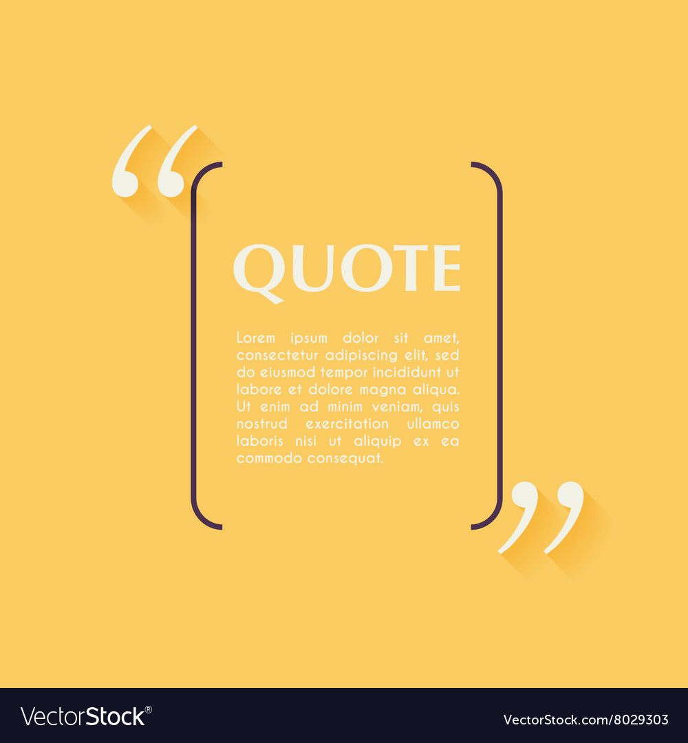 Quote blank template design elements circle Vector Image